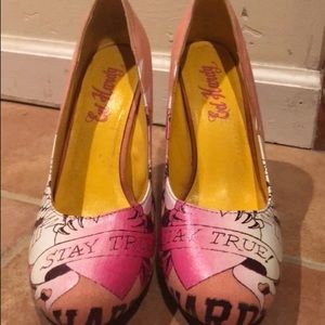 Ed Hardy Shoes | Silver Heels | Poshmark